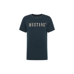 T-Shirt Mustang "T-Shirt Style Austin 1er Pack", Herren, Gr. XL, blau (dunkelblau), Obermaterial: 100% Baumwolle CO(Bio)., Shirts T-Shirt