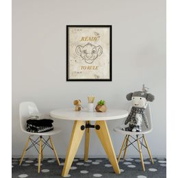Wandbild Komar "Disney The Lion King Ready to Rule", beige (farbe bild(er): beige), Disney, 1 Stk., Vlies, Bilder, Wandbild, 40 x 50 cm (Breite x H&ouml;he) - Kinderzimmer, Dekoration