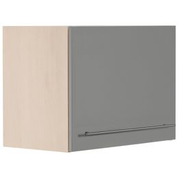 Klapph&auml;ngeschrank Optifit "Bern", grau (basaltgrau, akaziefarben), B:60cm H:44,8cm T:34,9cm, Schr&auml;nke, Klapph&auml;ngeschrank, Breite 60 cm, 1 Klappe inkl. D&auml;mpfer, mit Metallgriff