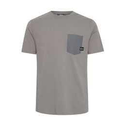 !Solid T-Shirt SOLID "T-Shirt SDBasto", Herren, Gr. S, grau (mid grau), Obermaterial: 100% Baumwolle CO., comfort fit normal, Rundhals, Shirts T-Shirt