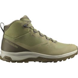 Winterstiefel Salomon "OUTSNAP CSWP", Damen, Gr. 42,5, braun (aloe, stone gray, coyote braun), Synthetik, Textil, Schuhe Winterstiefel, Winterschuhe, Winterboots, Snowboots, wasserdicht