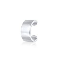Paar Ohrklemmen Kuzzoi "Ohrringe Herren Single Earcuff Basic Glanz 925 Silber", silber, Ohrringe, Herren, Silber 925 (Sterlingsilber), Paar Ohrklemmen