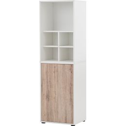 Aktenschrank Schildmeyer "Serie 400", braun (wei&szlig;, wildeichefarben), B:51cm H:167,2cm T:41cm, Holzwerkstoff, Schr&auml;nke, Aktenschrank