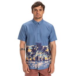 Funktionshemd Quiksilver "Apero Classic Engineered", Herren, Gr. XL, US-Gr&ouml;&szlig;en, blau (coronet blau engineerot), Obermaterial: 100% Walkfrottier;, Hemden Funktionshemd