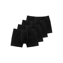 Boxershorts Schiesser "Boxershort 4er Pack", Herren, Gr. L, schwarz, Obermaterial: 95% Baumwolle CO. 5% Elasthan EL., Unterhosen Boxershorts