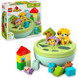 Konstruktionsspielsteine Lego "Formsortierer: Welpenhaus (10441), Lego DUPLO My First", bunt, Spielbausteine, Baby, Kunststoff, Konstruktionsspielsteine, Made in Europe, Topseller