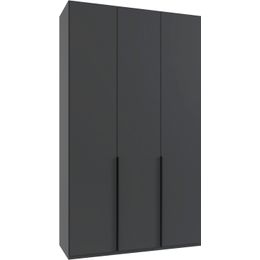 Kleiderschrank wimex "Mugano,in 5 Breiten,2 H&ouml;hen,2 Tiefen, viele Farben, Made in Germany", grafit, griffe schwarz, B:135cm H:236cm T:58cm, Holzwerkstoff, Schr&auml;nke, Kleiderschrank, mit langen Griffen aus Metall, mit oder ohne Spiegel