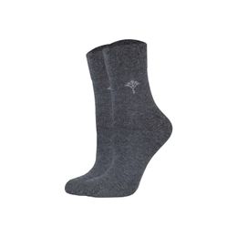 JOOP! Kurzsocken JOOP "Socken Women for your daily glam cotton Socks 1p 2er Pack", Damen, Gr. 35-38, grau (anthrazitmelange), Obermaterial: 88% Baumwolle CO. 9% Polyamid PA. 3% Elasthan EL., Socken Kurzsocken