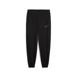Trainingshose Puma "ESS NATURE 2.0 COMFORT SWEATPANTS TR CL", Damen, Gr. XL, N-Gr, schwarz (Puma schwarz), Sweatware, Obermaterial: 68% Baumwolle, 32% Polyester, unifarben, comfort fit normal, Hosen Trainingshose, sportlicher Stil, f&uuml;r Sport und Freizeit, aus French Terry
