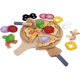 Spiellebensmittel HAPE "Pizza-Set", bunt, Kaufladensortimente, Kinder, Holz, Stoff, Spiellebensmittel
