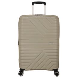Hartschalen-Trolley American Tourister "FLYTWIST, verschiedene Gr&ouml;&szlig;en und Farben", Herren, Gr. B/H/T: 45cm x 67cm x 26cm 63 l, gelb (sandstone), Polypropylen, Koffer Hartschalen-Trolley, Hartschalen-Koffer personalisierbar Volumenerweiterung