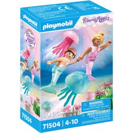 Konstruktions-Spielset Playmobil "Meerkinder mit Quallen (71504), Princess Magic", bunt, Spielbausteine, Kinder, Kunststoff, Konstruktions-Spielset, Made in Europe