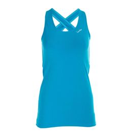 Sporttop WINSHAPE "Tanktop WVR32", Damen, Gr. M, blau (t&uuml;rkis), 90% Baumwolle, 10% Elasthan, Rundhals, Tops Sporttop, Drop Back Design