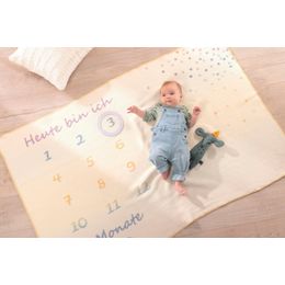 Babydecke Biederlack "Babydecke Milestone", bunt, B:100cm L:150cm, Baumwolle, Polyacryl, Polyester, Wohndecken, Babydecke, Babydecke Milestone, die perfekte Fotodecke