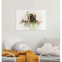 Leinwandbild Komar "Star Wars Boba Fett Sketch", gr&uuml;n (farbe bild(er): gr&uuml;n,wei&szlig;), Disney, 1 Stk., Vlies, Bilder, Leinwandbild, 60 x 40 cm (Breite x H&ouml;he) - Kinderzimmer, Dekoration