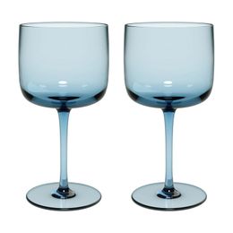 Weinglas "Weingl&auml;ser Like Glass 270 ml 2er Set", blau (ice), 2 tlg., Glas, LIKE. BY VILLEROY & BOCH, Trinkgef&auml;&szlig;e, Weinglas