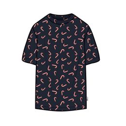 Only & Sons T-Shirt ONLY & SONS "ONSKLAUS REG SS TEE", Herren, Gr. S, schwarz navy aop:candy cane, Jersey, Obermaterial: 100% Baumwolle, bedruckt, regular fit, Rundhals, Shirts T-Shirt