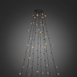 Konstsmide LED-Baummantel, Energieeffizienz: G, schwarz, Dioden 240 Stk. Flammen 240 Stk., Kabell&auml;nge 10m x Gesamtl&auml;nge 12,4m, Lichterketten, LED Lichterkette mit Ring &Oslash; 11, 8 Str&auml;nge &agrave; 30 Dioden, LED-Baummantel