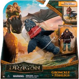 Spielfigur Spin Master "Dragons Movie - Viking & Dragon - Fleischklops & Fischbein", bunt, Spielfiguren, KinderH:7cm T:17cm, Kunststoff, Spielfigur, H:7cm T:17cm