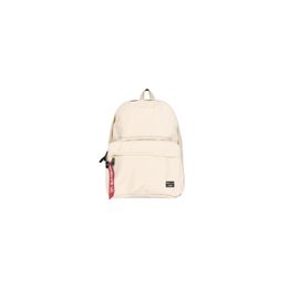 Rucksack Alpha Industries "Crew Backpack", Damen, Gr. onesize, wei&szlig; (vintage wei&szlig;), Obermaterial 1: 100% Nylon; Obermaterial 2: 100% Polyester; Futter: 100% Nylon, Rucks&auml;cke Rucksack