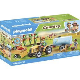 Konstruktions-Spielset Playmobil "Traktor mit Anh&auml;nger und Wassertank (71442), Country", bunt, Spielbausteine, Kinder, Kunststoff, Konstruktions-Spielset, teilweise aus recyceltem Material; Made in Germany, Topseller