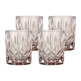 Whiskyglas Nachtmann "Whiskybecher Noblesse Fresh 295 ml 4er Set", grau (taupe), 4 tlg., Glas, Trinkgef&auml;&szlig;e, Whiskyglas