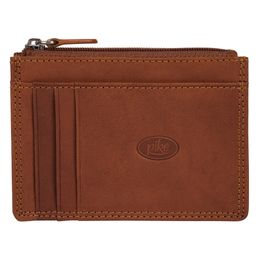 Pike Brieftasche PIK&Eacute;, Damen, braun (cognac), Leder, leicht gl&auml;nzend, unifarben, Kleinlederwaren Brieftasche, echt Leder