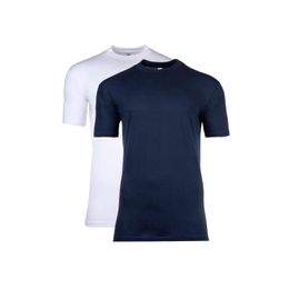 T-Shirt HOM "T-Shirt 2er Pack", Damen, Gr. XL, blau (blau, wei&szlig;), Obermaterial: 100% Baumwolle CO., Shirts T-Shirt