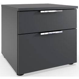 Nachtkommode wimex "Level by fresh to go", grau (graphit), B:41cm H:39cm T:41cm, Holzwerkstoff, Sideboards, Nachtkommode, 2 Schubladen mit soft-close Funktion, 41cm breit, 39cm hoch