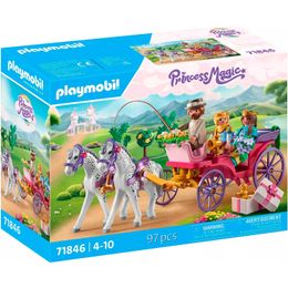 Konstruktions-Spielset Playmobil "Kutschfahrt mit Prinzessin und Prinz (71846), Playmobil Princess Magic", bunt, Spielbausteine, Kinder, Kunststoff, Konstruktions-Spielset, Made in Europe