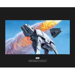 Bild Komar "Star Wars Classic RMQ Hoth Battle AT-AT", bunt (farbe bild(er): bunt), B:50cm H:40cm, Holz, Papier, Bilder, Bild, Wandbild zur Dekoration im Kinderzimmer - ohne Rahmen