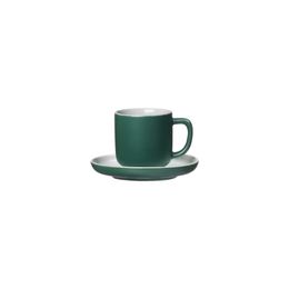 Ritzenhoff & Breker Tasse RITZENHOFF & BREKER "Espressotasse mit Untertasse Jasper 100 ml", gr&uuml;n, 2 tlg., Keramik, Trinkgef&auml;&szlig;e, Tasse