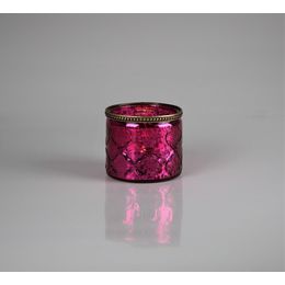 Windlicht AM Design "aus Glas", pink, B:10cm H:12cm, Glas, Kerzenhalter, Windlicht, 3er Set, BxH: 10x12 cm