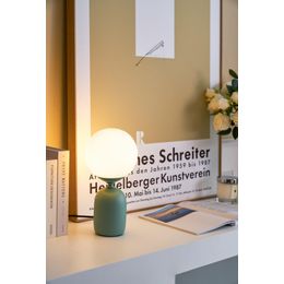 PAULEEN Tischleuchte "Glowing Charm max 20W Keramik", gr&uuml;n (gr&uuml;n, wei&szlig;), 1, &Oslash; 15cm H: 30cm, Leuchten, E14, Tischleuchte