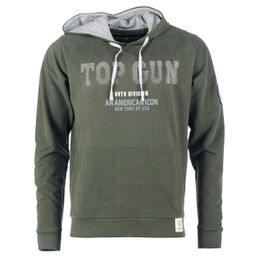 Kapuzensweatshirt Top Gun "Hoodie TG20213008", Herren, Gr. XL, gr&uuml;n (oliv), Obermaterial: 100% Baumwolle CO., Pullover Kapuzensweatshirt