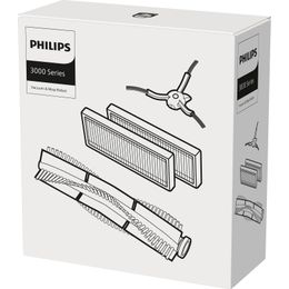 Philips Bodenwischer-Set "XV1433/00", bunt, B:18cm H:7cm L:17cm, Reinigungs-Sets, f&uuml;r Saugroboter XU3000/02, XU3110/02 mit 2x Filter, 1x Seitenb&uuml;rsten, Bodenwischer-Set