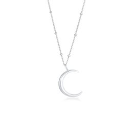 Kette mit Anh&auml;nger Elli "Halskette Halbmond Moon Sichel Astro 925 Silber" Gr. 45, silber, Halsketten, Damen, ohne Stein, Silber 925 (Sterlingsilber), Kette mit Anh&auml;nger