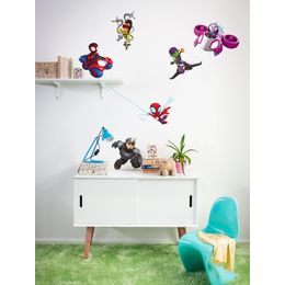 Wandtattoo Komar "Spidey and His Amazing Friends Chasing - Gr&ouml;&szlig;e 50 x 70 cm", bunt, Disney, Folie, Wandtattoos, Wandtattoo, selbstklebend, Wandsticker, Kinderzimmer