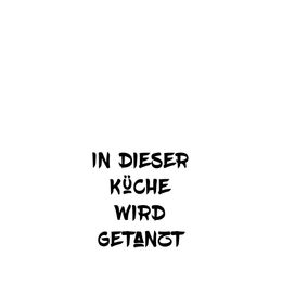 Wanddekoobjekt queence "In dieser K&uuml;che wird getanzt", schwarz (schwarz, wei&szlig;), B:30cm H:45cm T:0,1cm, Stahl, Wanddekoobjekte, Wanddekoobjekt, Stahlschild, Blechschild, Spruch, Witzig, Wanddeko, retro, 20x30cm