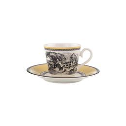 Villeroy & Boch Tasse VILLEROY & BOCH "Kaffeetasse mit Untertasse Audun Ferme 150 ml bunt", bunt, 1 tlg., Porzellan, Trinkgef&auml;&szlig;e, Tasse