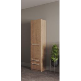 Kleiderschrank Priess "Schrank Garderobe W&auml;scheschrank Barcelona in 5 Breiten", braun (edelbuchefarben), B:48cm H:193cm T:36cm, Holzwerkstoff, Schr&auml;nke, Kleiderschrank, viel Stauraum, ger&auml;umige Schubk&auml;sten, mit Spiegel, MADE IN GERMANY