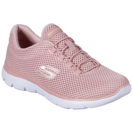 Slip-On Sneaker Skechers "Summits", Damen, Gr. 40, rosa, Synthetik, Textil, Schuhe Slip-On Sneaker, Slipper, Freizeitschuh, Komfortschuh mit gepolstertem Schaftrand, Topseller