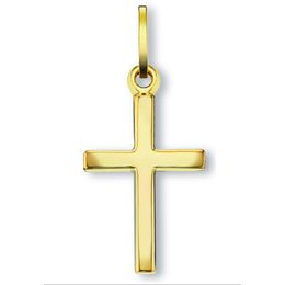 Kettenanh&auml;nger ONE ELEMENT "Kreuz Anh&auml;nger aus 333 Gelbgold", gold, Schmuckanh&auml;nger, Damen, Gelbgold 333, Kettenanh&auml;nger