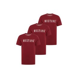 T-Shirt Mustang "T-Shirt Style Austin 3P 3er Pack", Herren, Gr. S, rot, Obermaterial: 100% Baumwolle CO(Bio)., Shirts T-Shirt