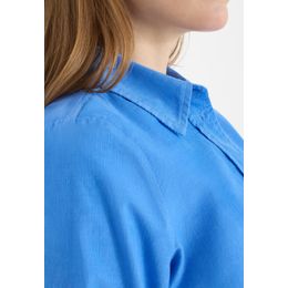 Hemdbluse Cecil, Damen, Gr. M (40), fountain blau, Web, Obermaterial: 100% Baumwolle, unifarben, normal h&uuml;ftlang, Rundhals, Blusen Hemdbluse, in feiner Cord-Qualit&auml;t