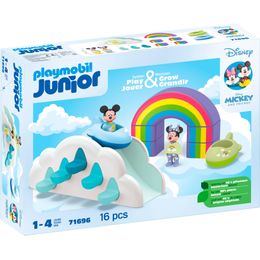 Konstruktions-Spielset Playmobil "Mickys & Minnies Wolkenhaus (71696), JUNIOR & Disney", bunt, Spielbausteine, Baby, Kunststoff, Konstruktions-Spielset, Made in Europe
