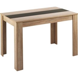 Esstisch ByLiving "Nori", braun (eichefarben, eichefarben, eichefarben), B:120cm H:75cm T:80cm, Tische, Esstisch, Breite 120, 140 oder 160 cm, Mittelplatte wendbar
