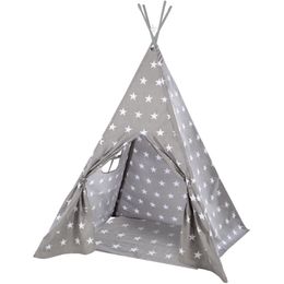 Spielzelt Roba "Tipizelt Little Stars", grau, Spielzelte, KinderB:115cm H:156cm T:115cm, Zeltstoff, Spielzelt, B:115cm H:156cm T:115cm