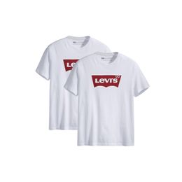 Levi's T-Shirt LEVI'S "T-Shirt Graphic Set-In Neck 2er Pack", Herren, Gr. M, wei&szlig;, Obermaterial: 100% Baumwolle CO., Shirts T-Shirt