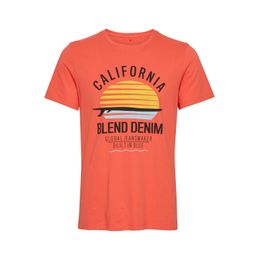 T-Shirt Blend "T-Shirt BHCalifo", Herren, Gr. L, rot (coral sea rot), Obermaterial: 100% Baumwolle CO., Shirts T-Shirt